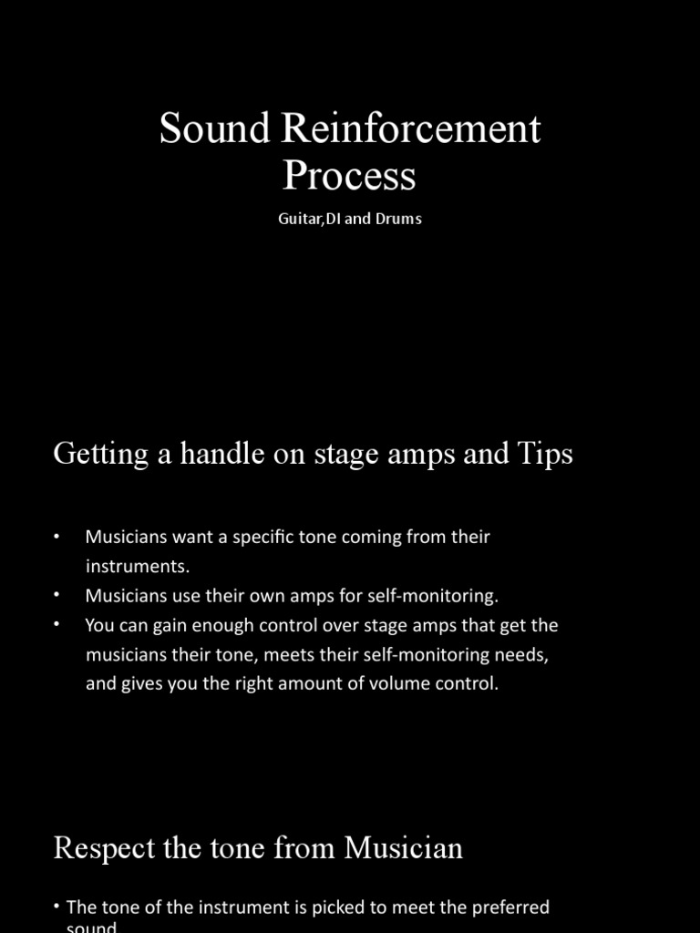 Sound Reinforcement Process | PDF | Drum Kit | Microphone