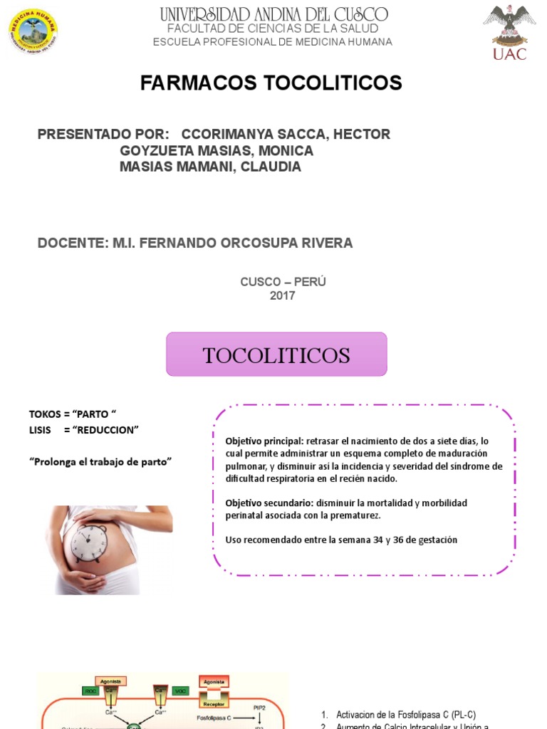 Farmacos Tocoliticos | PDF | Prostaglandina | Óxido nítrico