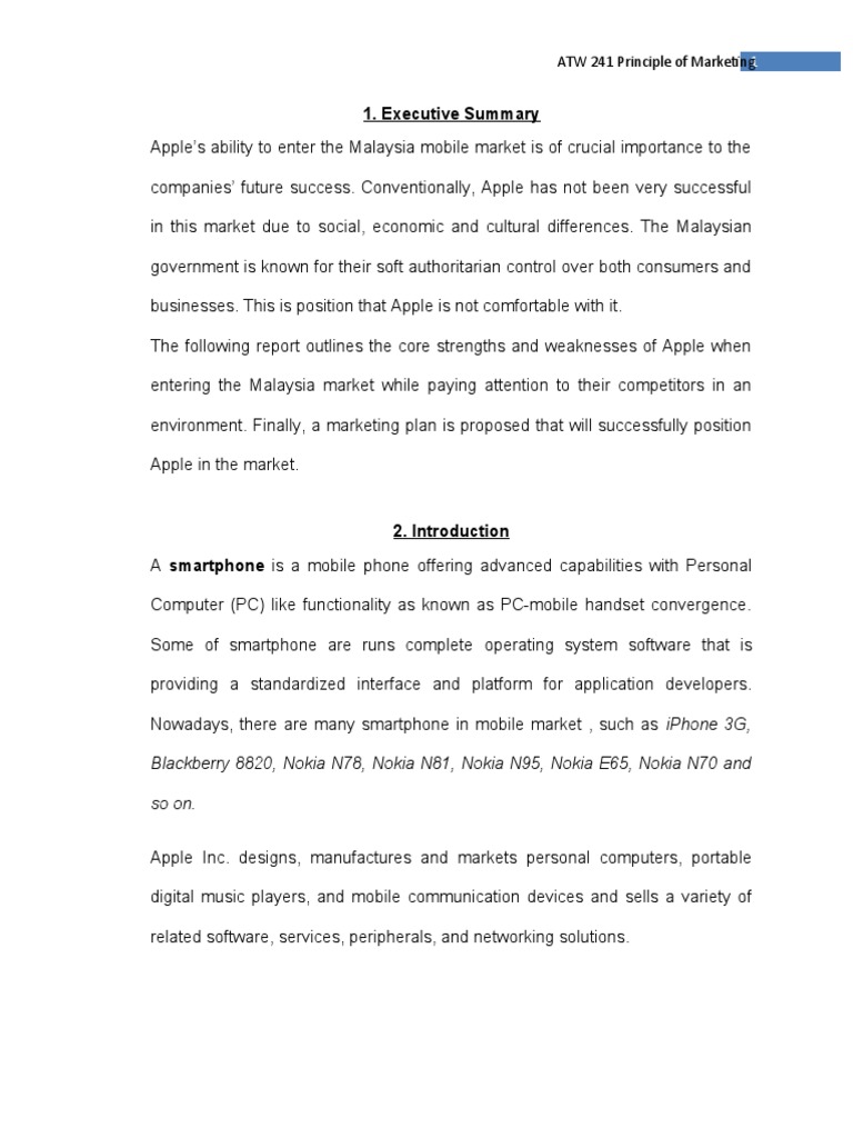 Executive Summary: Blackberry 8820, Nokia N78, Nokia N81, Nokia N95 ...