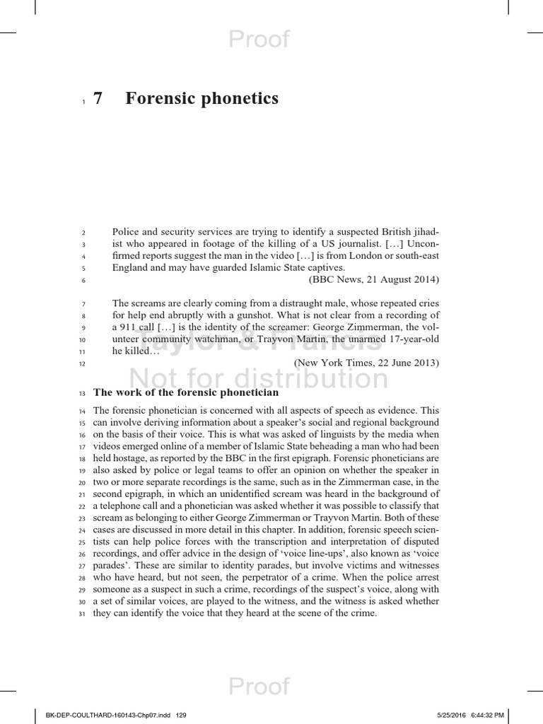 Forensic Phonetics.2 | PDF | Phonetics | Human Voice