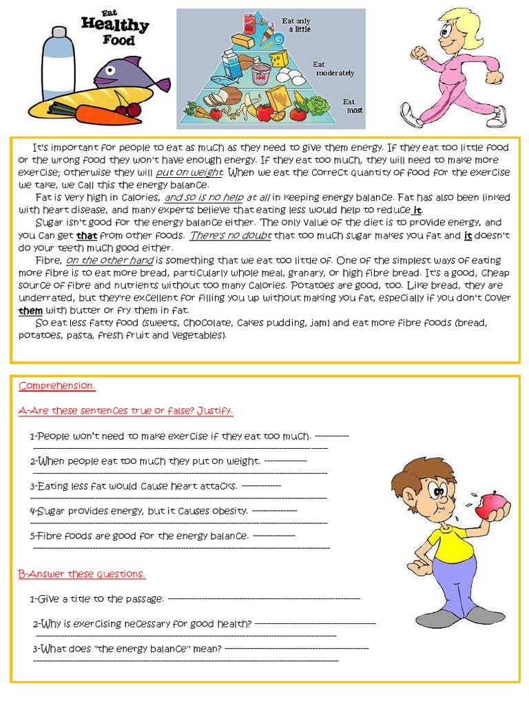 Reading Comprehension 4TH Level | PDF | Candy | Foods