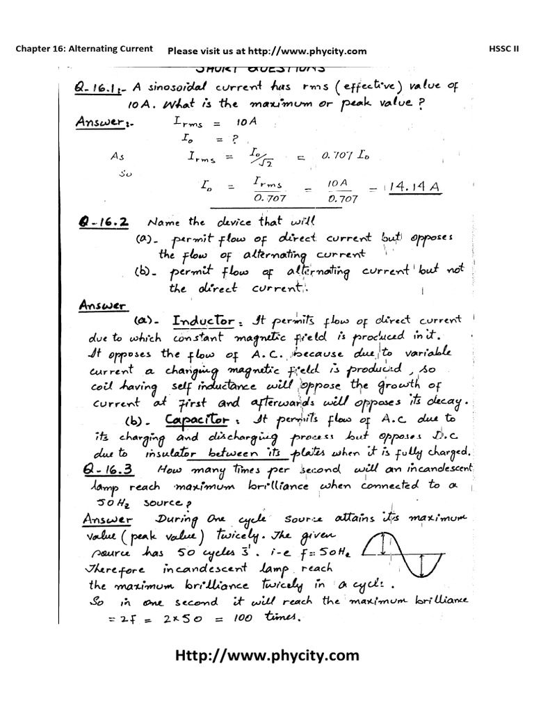 fsc2 Questions Chap16 PDF | PDF