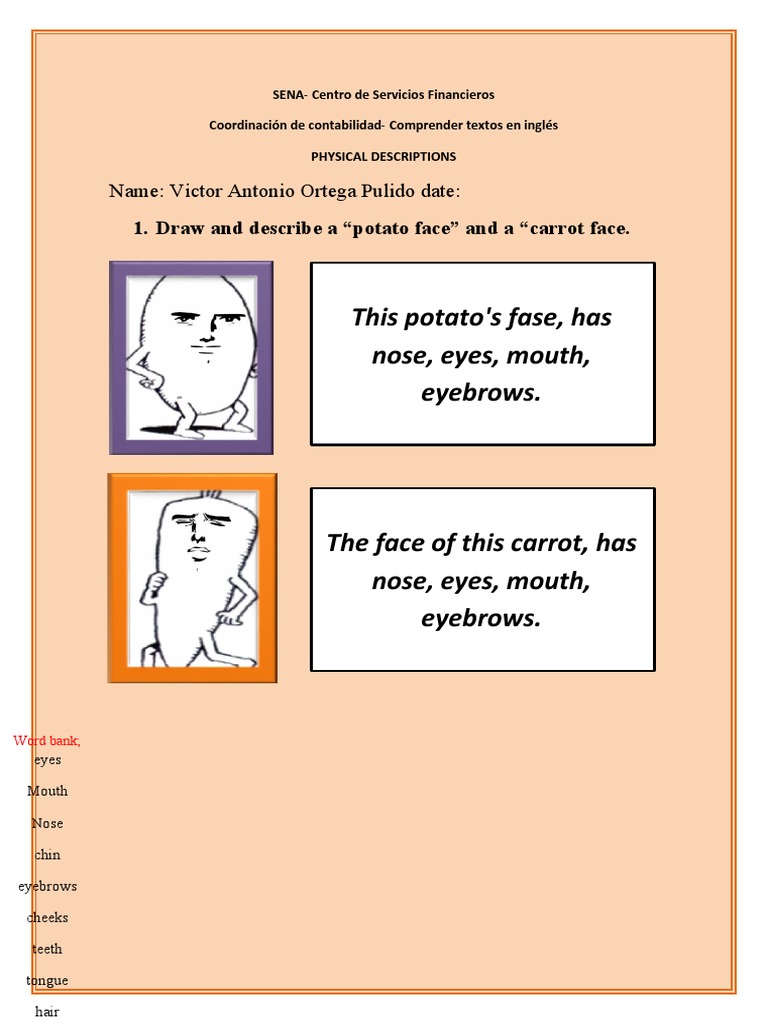 Drawing Descriptions: Creating Visual Representations of Potato and ...