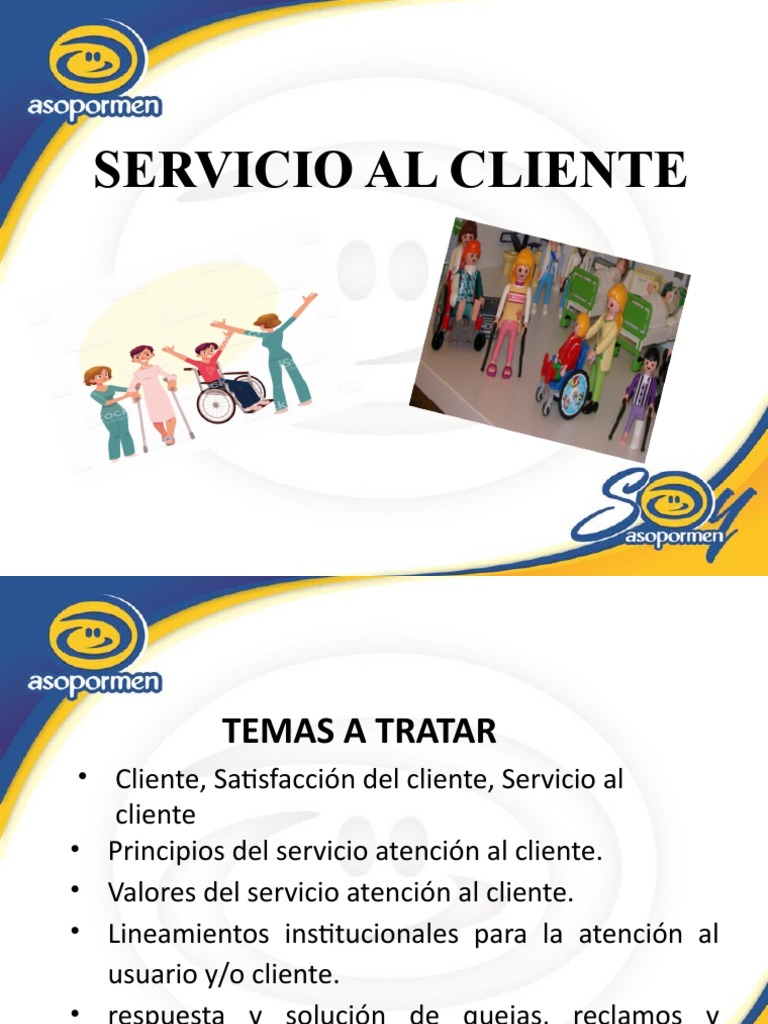 Presentacion Servicio Al Cliente y Sistemas de Informacion y Atencion Al Usuario Asopormen ...