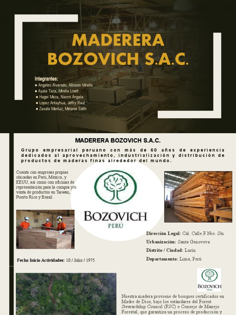 1.maderera Bozovich S.A.C | PDF | Los bosques | Sustentabilidad