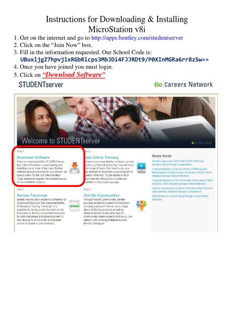 Instructions For Downloading & Installing Microstation V8I: "Download ...