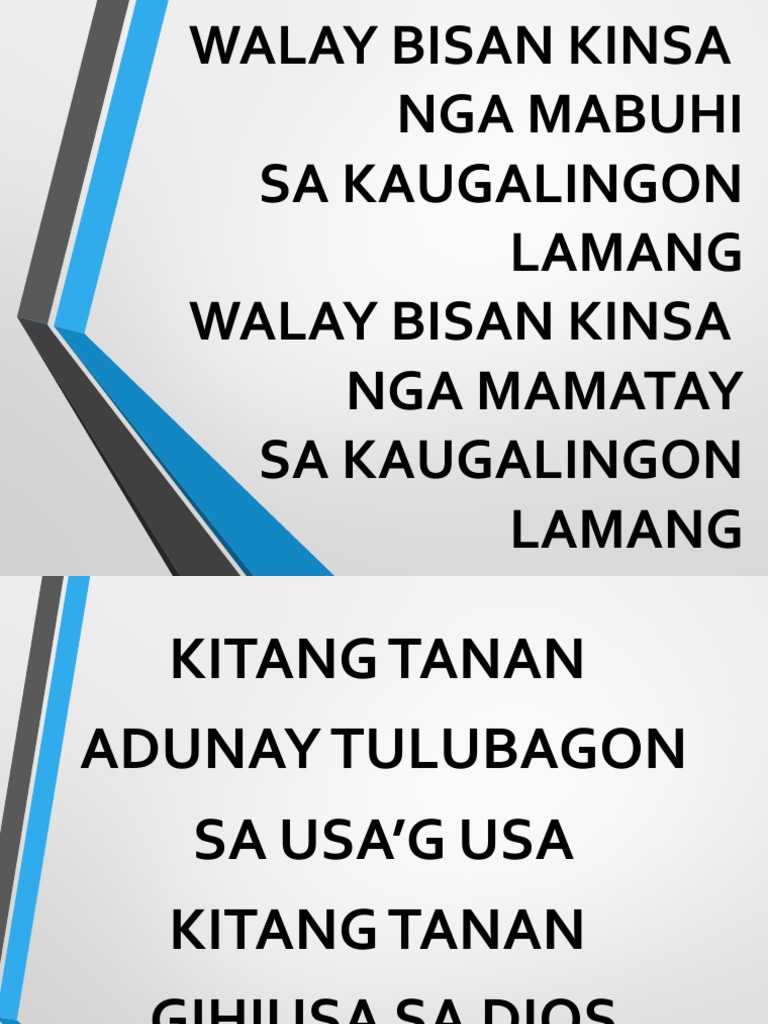 Walay Bisan Kinsa | PDF