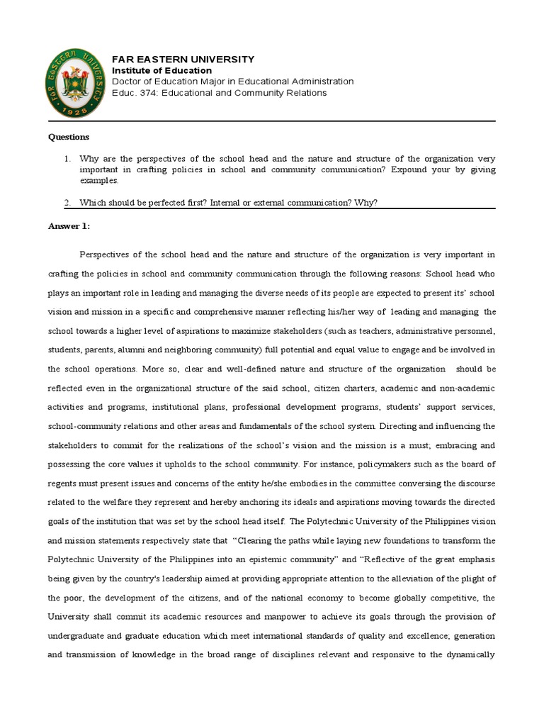 School Community Relations | PDF | Community | Communication