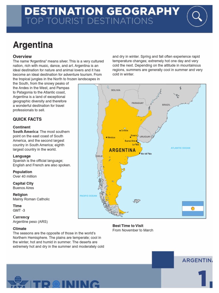 Argentina: Continent South America: The Most Southern | PDF