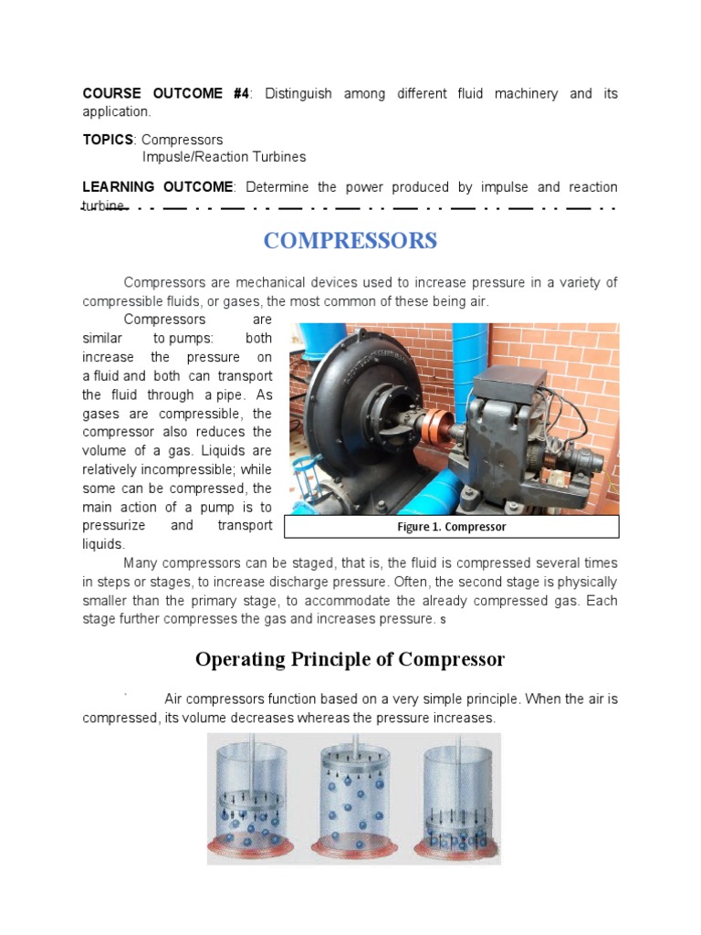 Compressors: Operating Principle of Compressor | PDF | Chemical ...