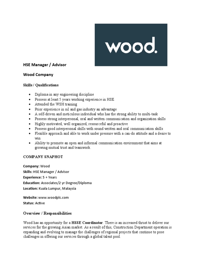 HSE Manager JOB VACANCY | PDF | Safety | Business