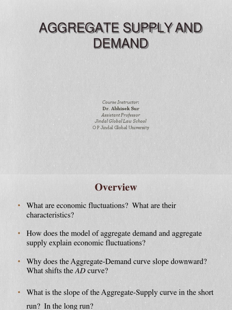 Aggregate Demand & Supply Guide | PDF | Supply (Economics) | Long Run ...