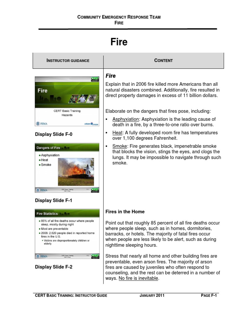 FEMA CERT Fire MODULE | PDF | Wildfire | Fires