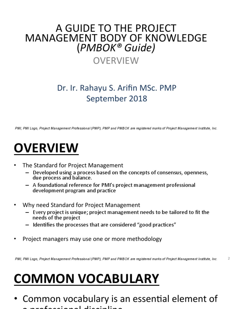 Project Management Overview | PDF | Project Management Professional ...