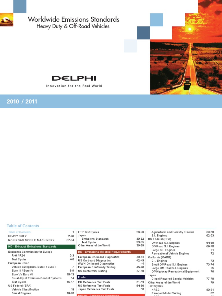 Delphi Heavy Duty Emissions Brochure 2010 2011 | PDF | Exhaust Gas ...