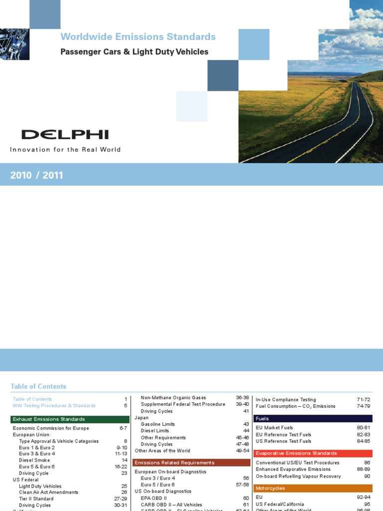 Delphi Passenger Car Light Duty Truck Emissions Brochure 2010 2011 ...