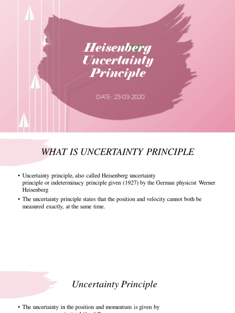 Heisenberg Uncertainty Principle Explained | PDF
