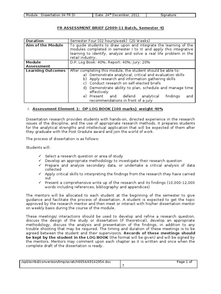 Economic Dissertation Module Overview | PDF | Thesis | Mentorship