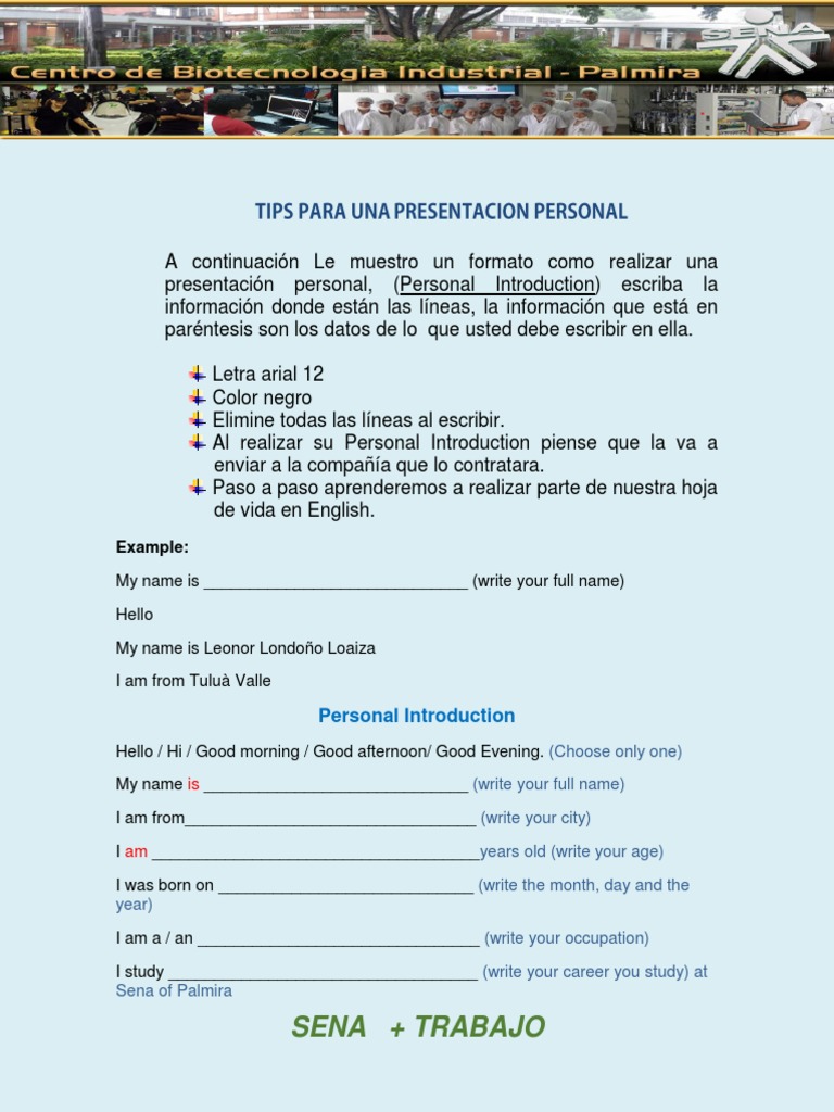 Como Realizar Una Presentacion Personal | PDF
