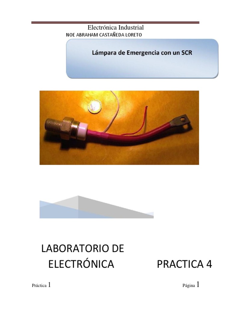 Actividad 4. - Practica #2 Aplicacion SCR | PDF | Electromagnetismo ...