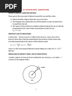 Class 11 Gravitation Formula Sheet | PDF | Newton's Law Of Universal ...