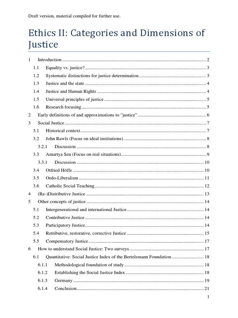 Understanding Justice: Key Concepts and Dimensions | PDF | John Rawls ...