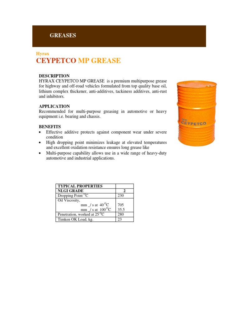 Grease | PDF | Materials | Chemical Substances