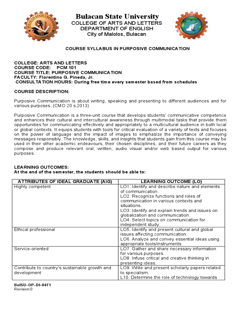 PCM Syllabus Revised 19 20 | PDF | Speech | Citation