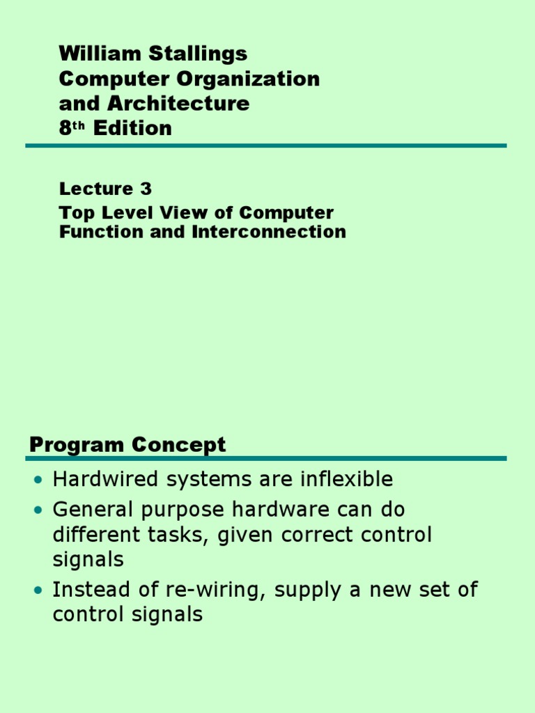 03 - Top Level View of Computer Function and Interconnection | PDF ...