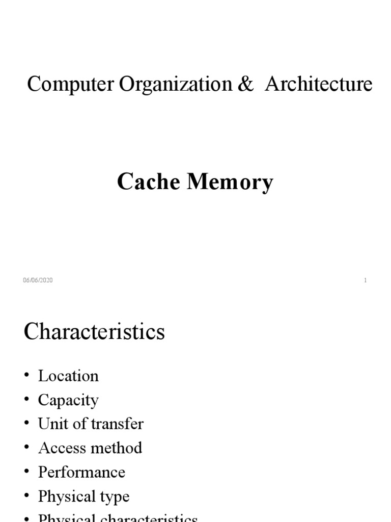 Intel 80486 Cache Organization Overview | PDF | Cpu Cache | Computer ...