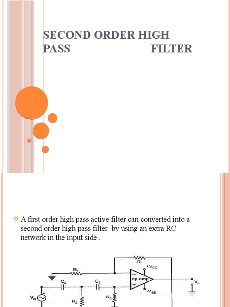 Second Order High Pass Filter Overview | PDF