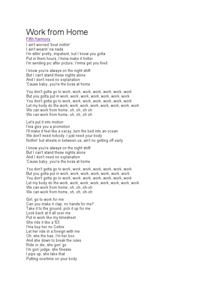 Work From Home | PDF