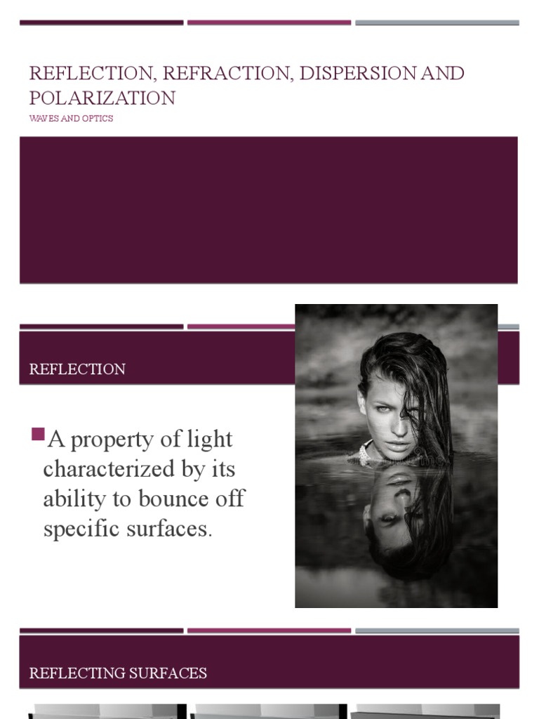 Reflection Refraction Dispersion and Polarization | PDF | Refraction ...