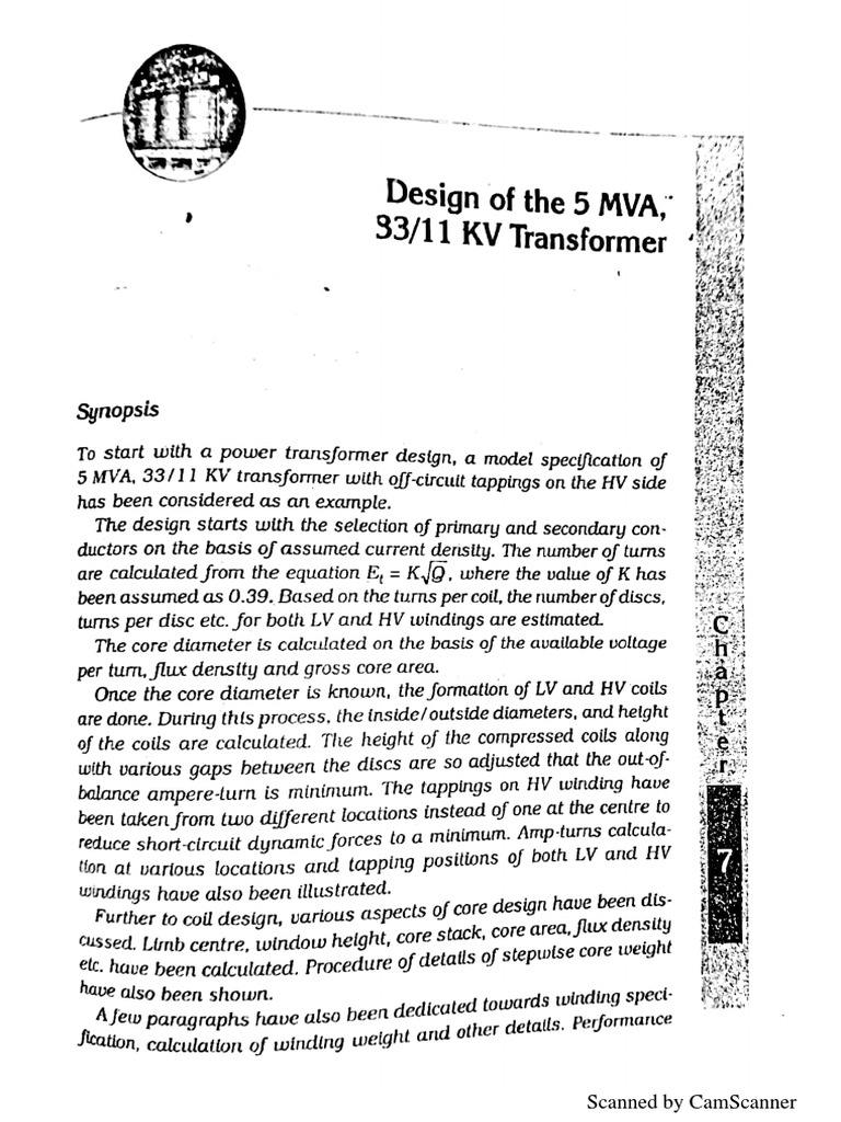 Chap7 Design of The 5MVA | PDF