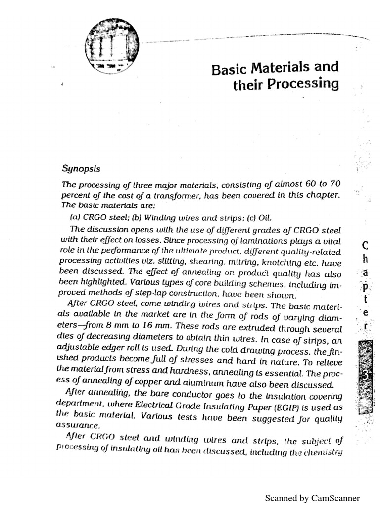 Chap 3 Basic Materials and Their Processing | PDF