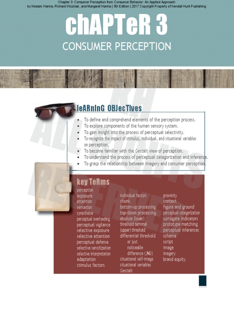 Consumer Perception: Learning Objectives | PDF | Taste | Perception