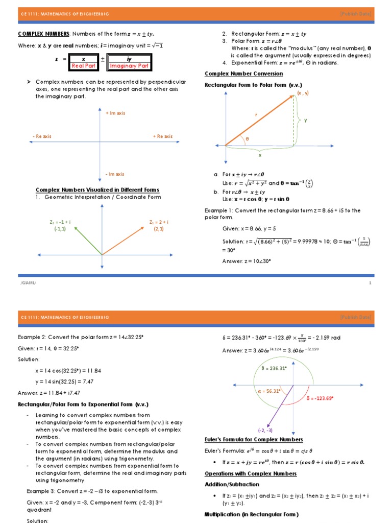 Z X Iy: Real Part Imaginary Part | PDF | Complex Number | Coordinate System