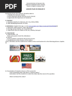 The Lottery Detailed Lesson Plan | PDF | Senses | Lesson Plan