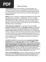 The Last Lesson (Hand Written Notes) | PDF