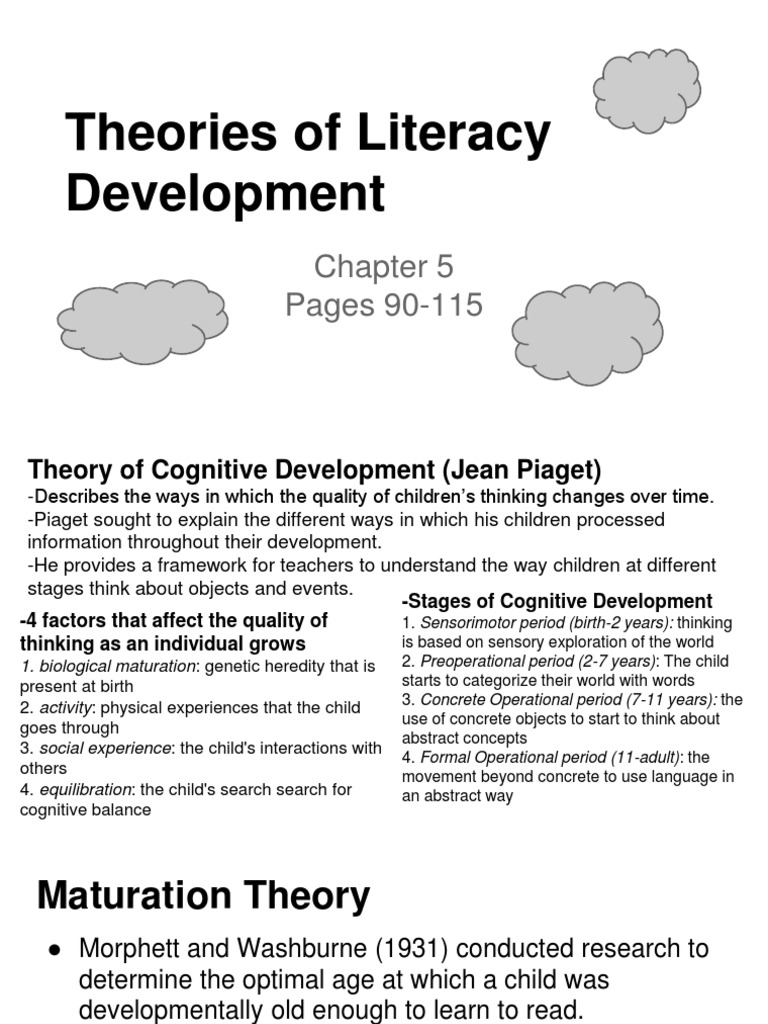 Literacy Development Theories Overview | PDF | Cognitive Development ...