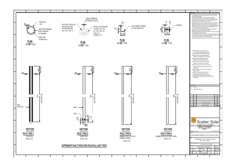 1023-TRAC-CI-DWG-014-01 Different Pile Types For Pile Pull-Out Test ...