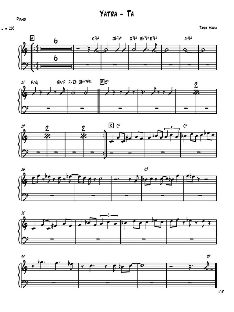 Yatra Ta - Piano | PDF