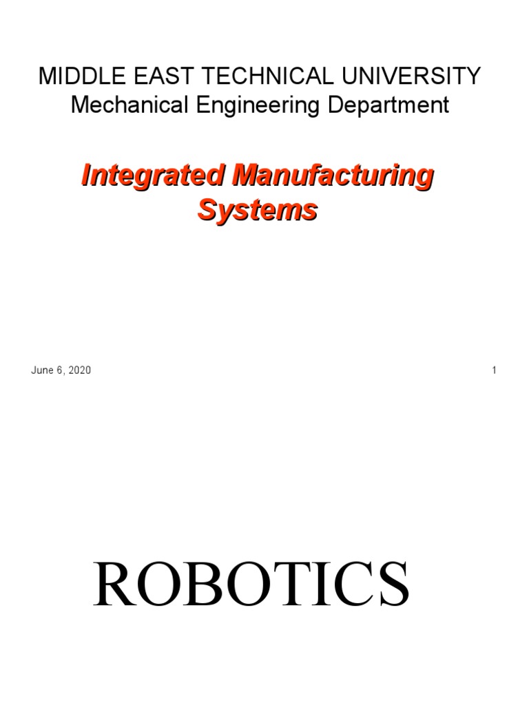 Integrated Manufacturing Systems | PDF | Robotics | Robot