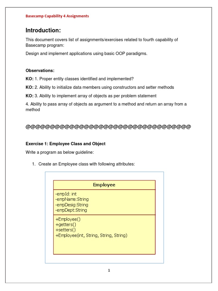 Capability4 Assignment Pdf Method Computer Programming Constructor Object Oriented
