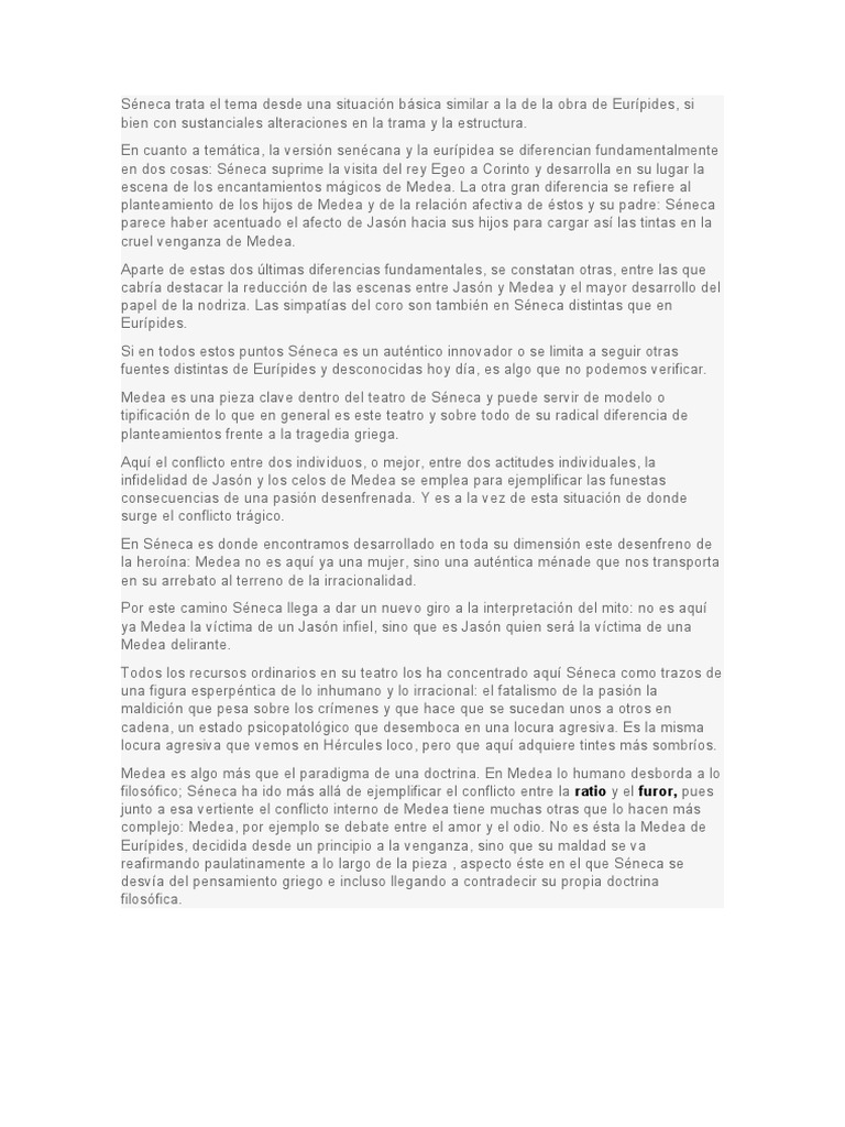 Medea en Seneca | PDF | Séneca El Joven | Eurípides