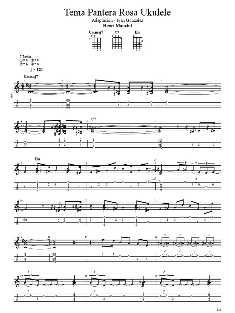 Tema Pantera Rosa UKULELE TAB | PDF
