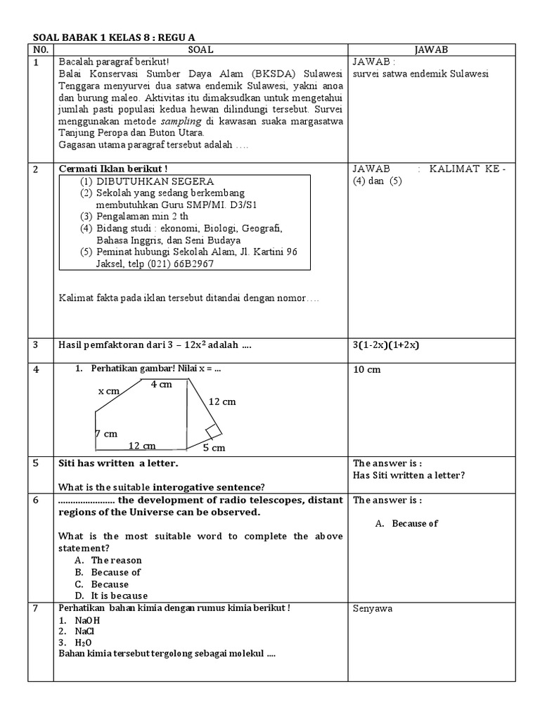 SINGKAT ][OPTIMASI SOAL BABAK 1 | PDF