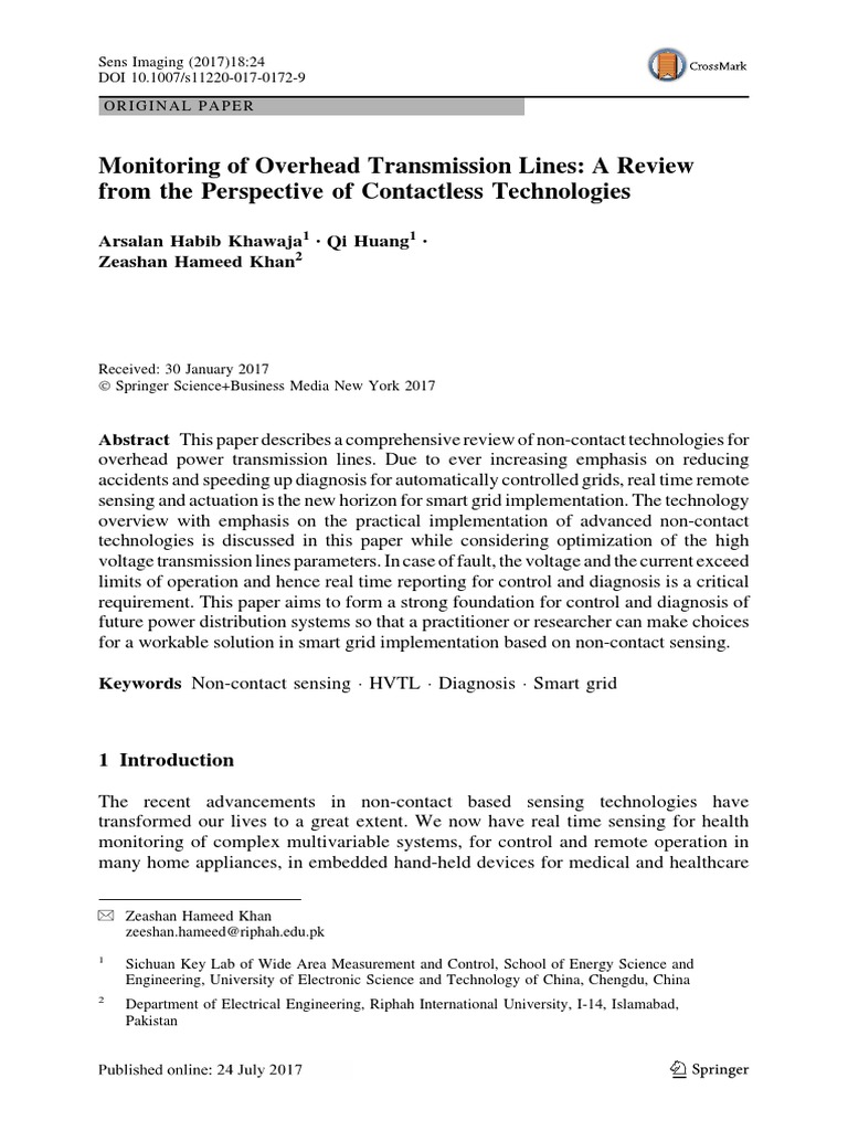 Monitoring of Overhead Transmission Lines: A Review From The ...