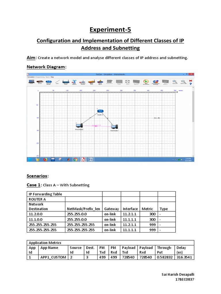 Experiment-5: Configuration and Implementation of Different Classes of ...