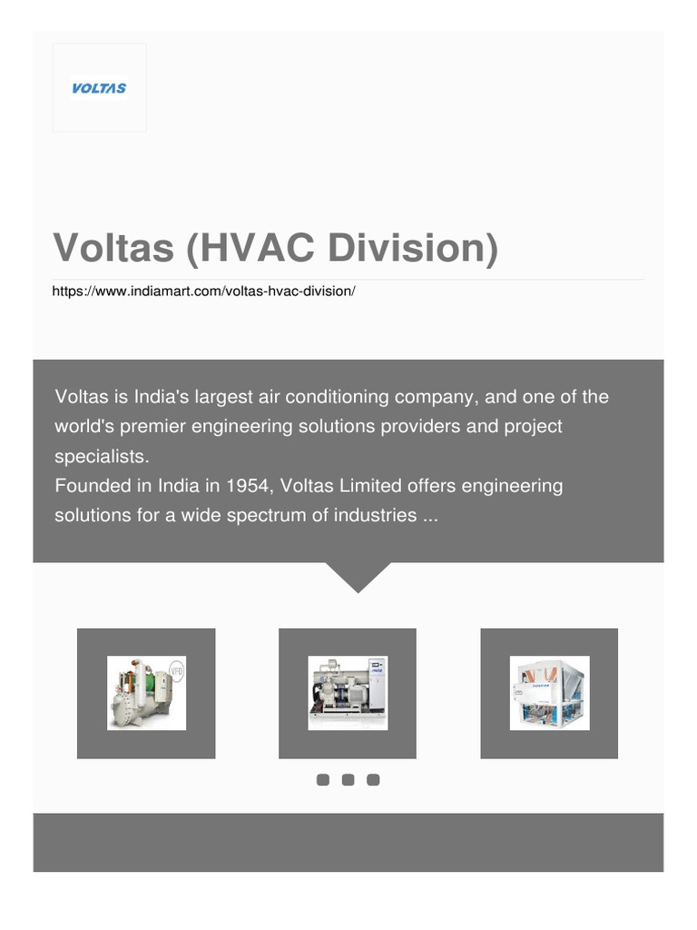 Voltas Hvac Division | PDF | Air Conditioning | Heat Transfer